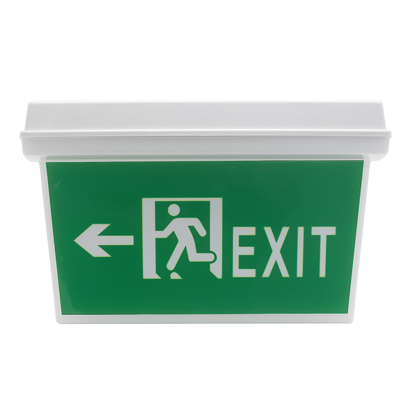 Outdoor Emergency LED Exit Light White 8W 6500K Battery Powered